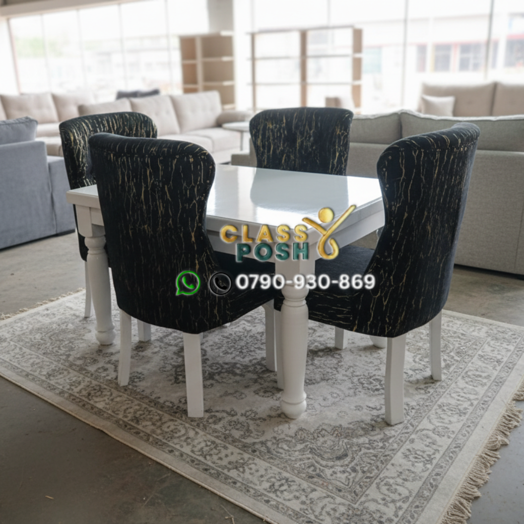 Black and white combo dining set – Classy poshy furniture